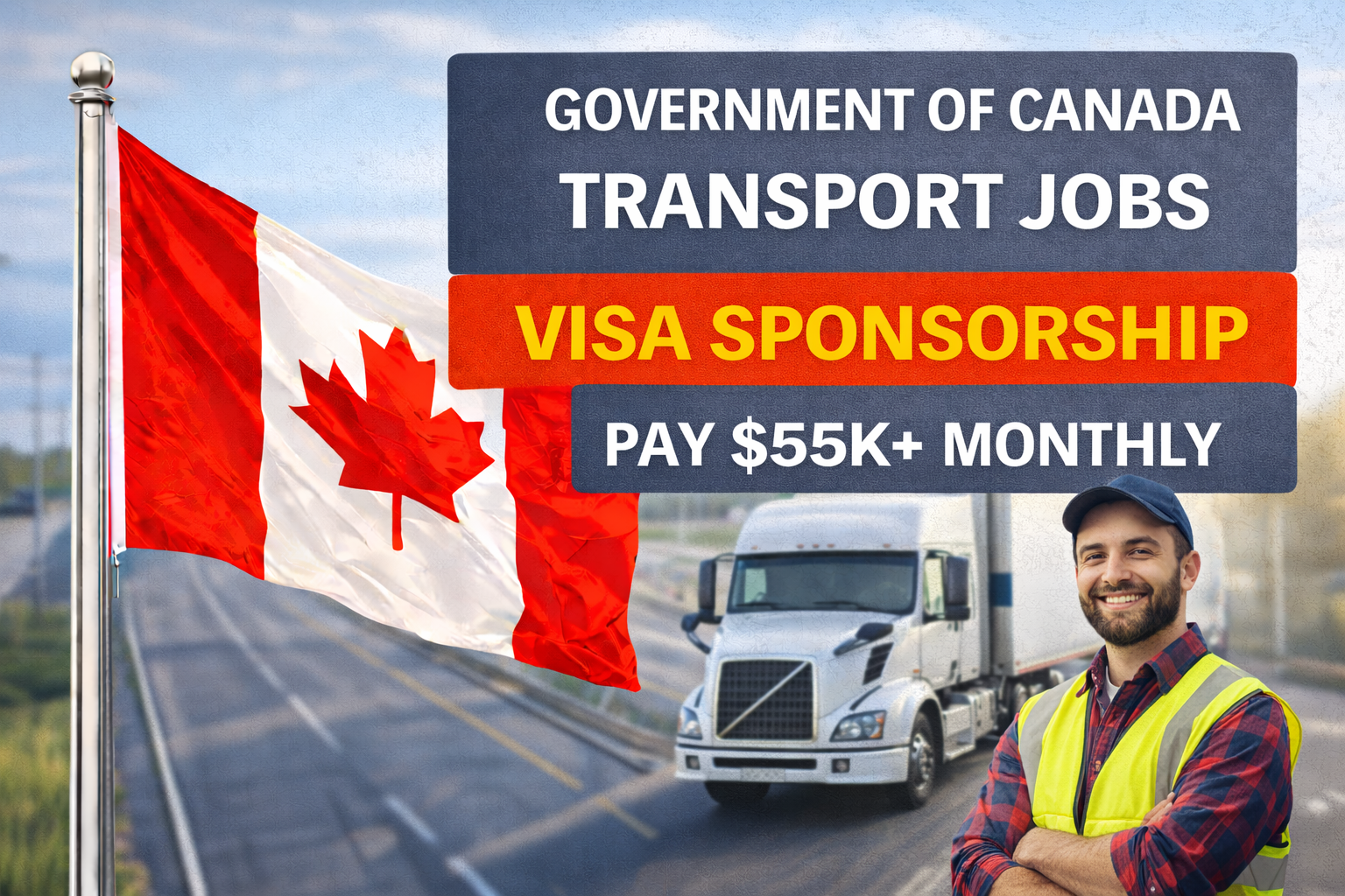 Government of Canada Transport Jobs with Visa Sponsorship – $5-